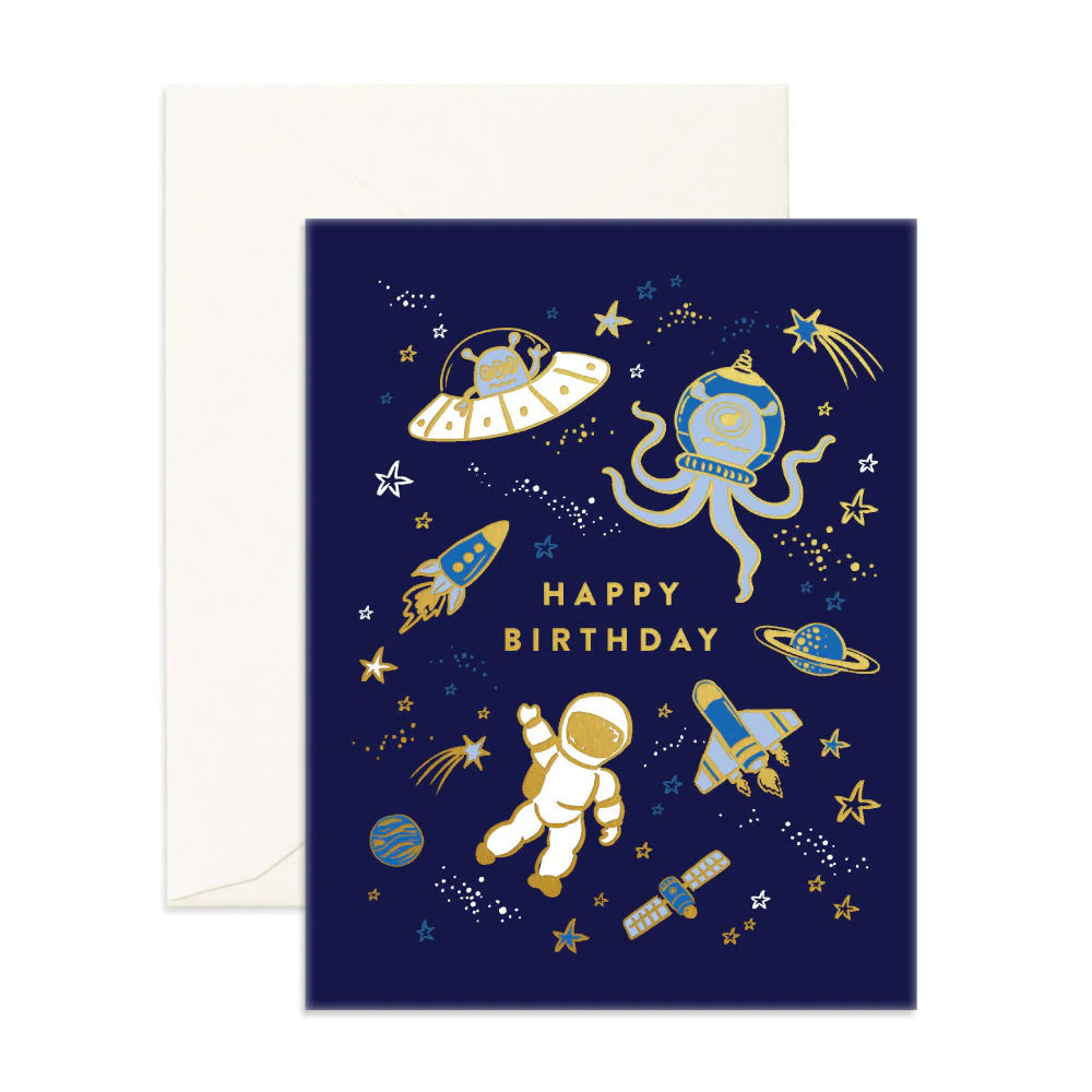 Happy Birthday Space Greeting Card – Rosalyn + Rae