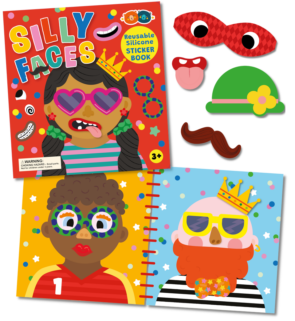 Silicone Sticker Book | Silly Faces – Rosalyn + Rae