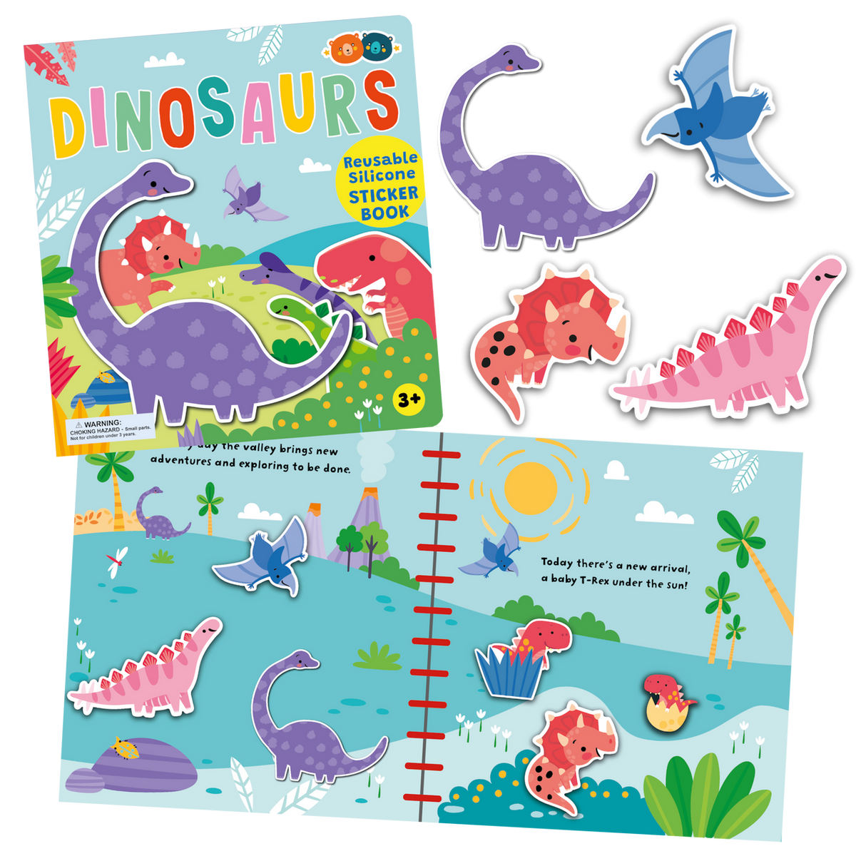Silicone Sticker Book | Dinosaurs – Rosalyn + Rae