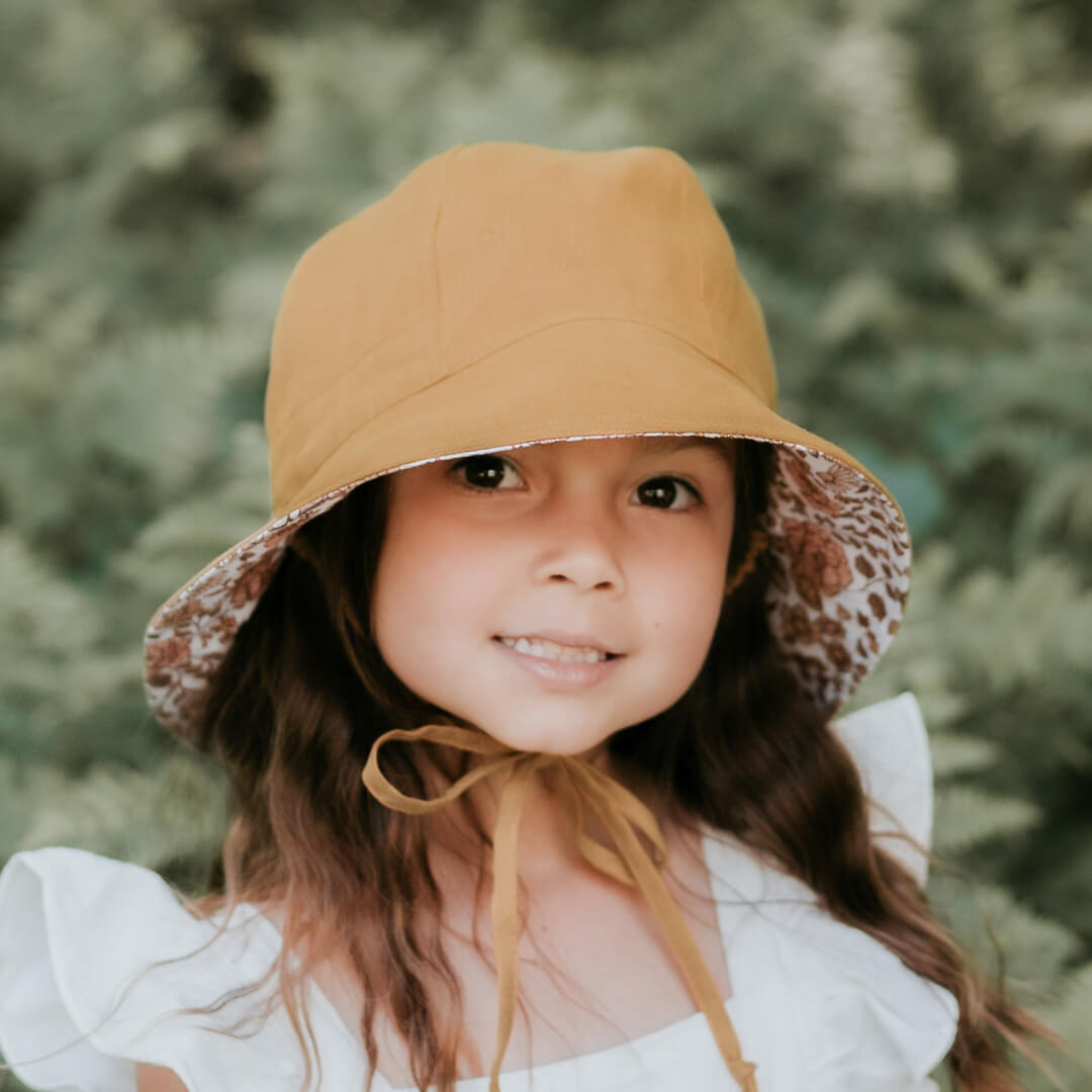 'Wander' Reversible Panelled Bucket Hat | Marie/Maize – Rosalyn + Rae