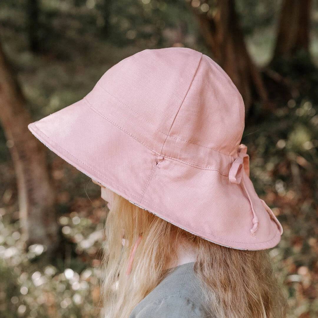 'Wanderer' Reversible Panelled Bucket Hat | Provence/Rosa – Rosalyn + Rae
