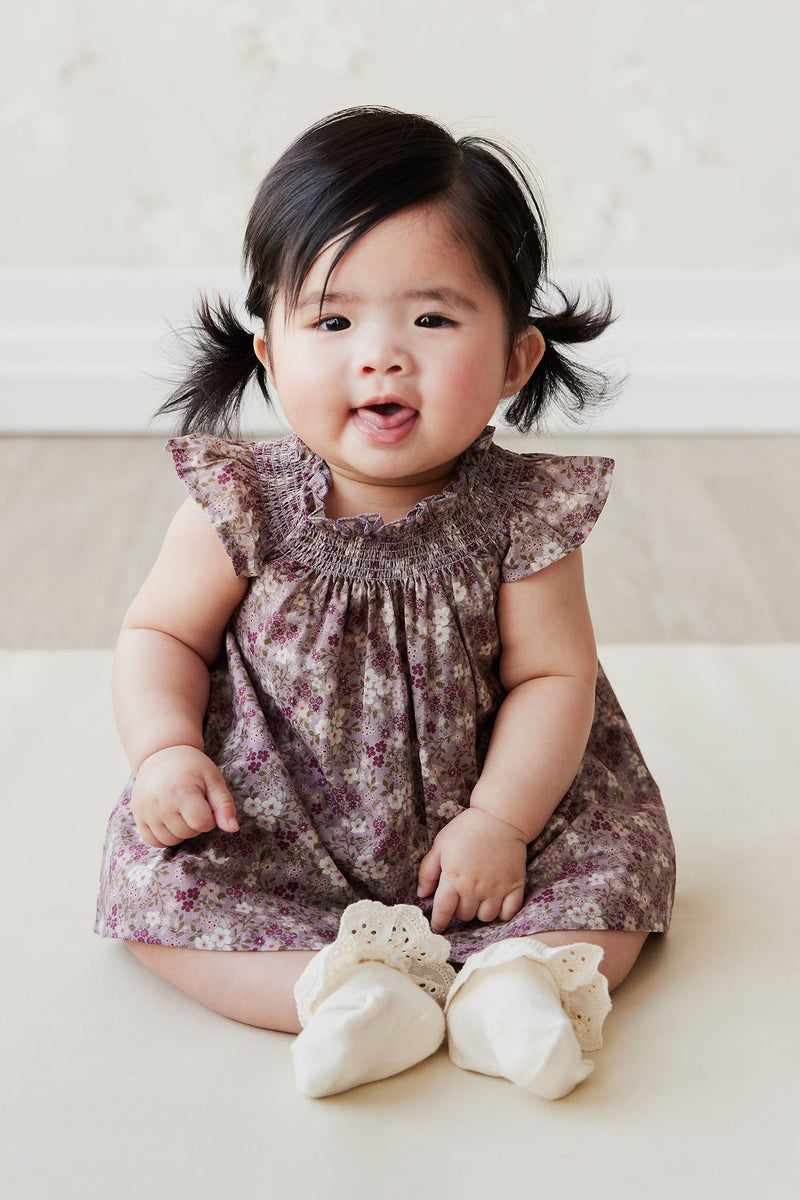 Organic Cotton Tamara Top | Pansy Floral Fawn – Rosalyn + Rae