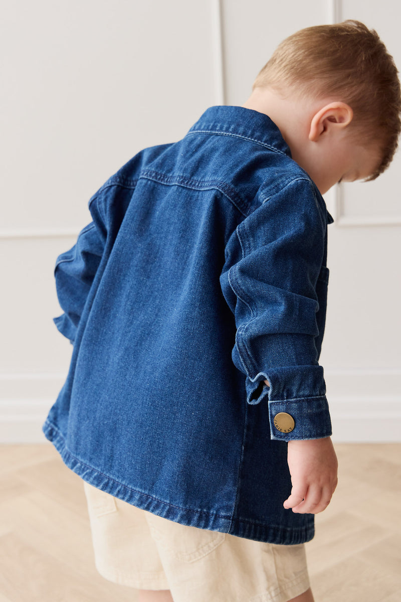 Romeo Twill Jacket - Mid Wash Denim – Rosalyn + Rae