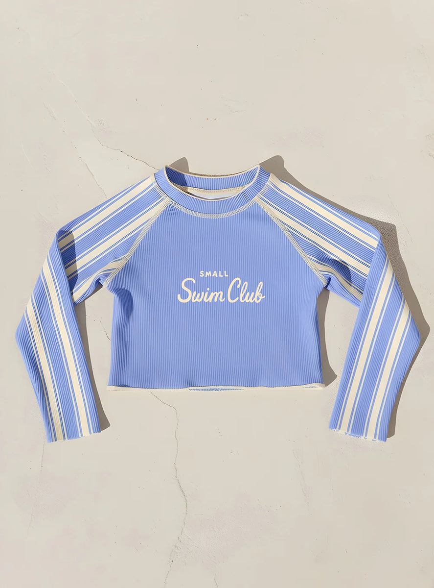 Cropped Blue Rash Shirt – Rosalyn + Rae