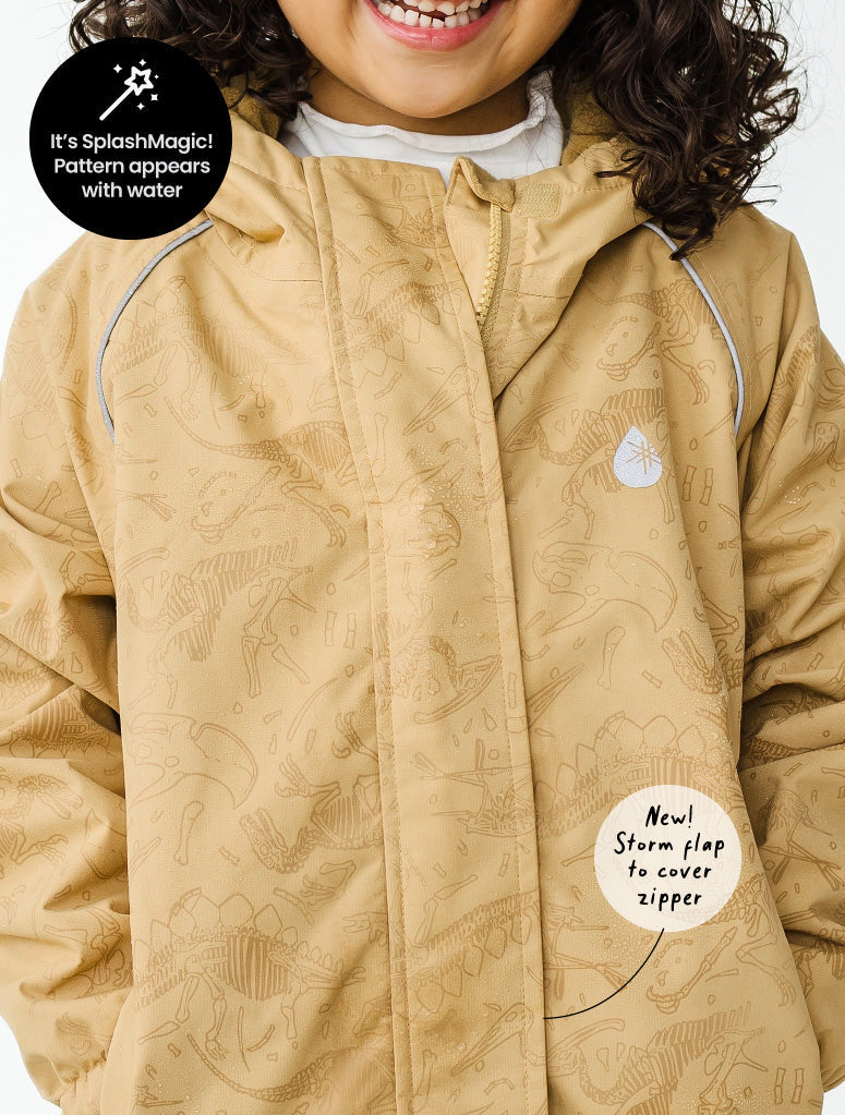 Splash Magic Storm Jacket | Sand/Dino Bones – Rosalyn + Rae