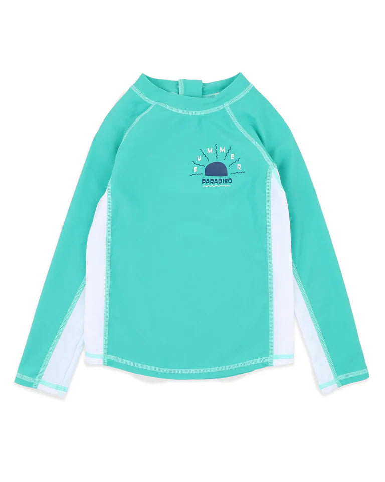 Teal Green LS Rash Top – Rosalyn + Rae